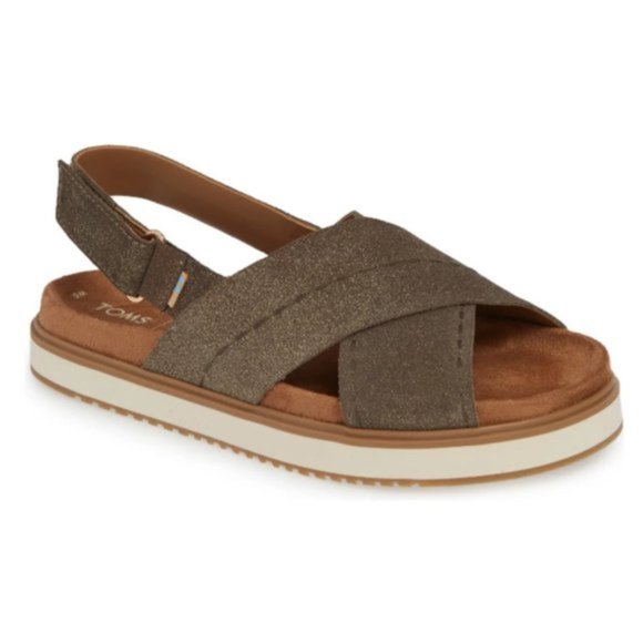 Toms | Shoes | New Toms Women Marisa Dusty Gold Crisscross Strap Sling ...